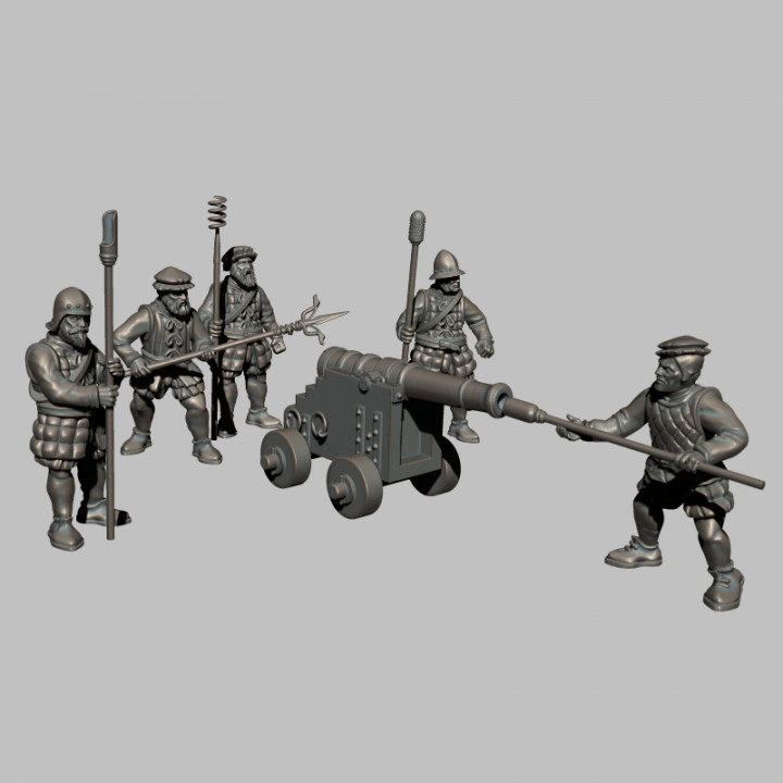 3D Printable Conquistador Falconet with Crew by Wargames Atlantic