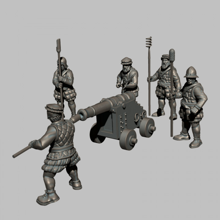 3D Printable Conquistador Falconet with Crew by Wargames Atlantic