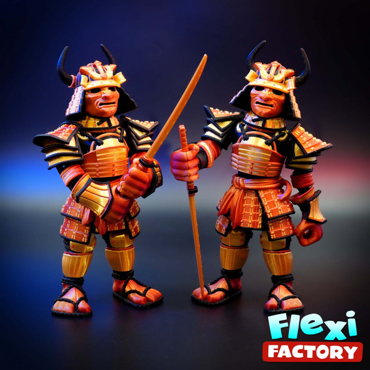 3D Printable Flexi Factory Samurai by Flexi Factory