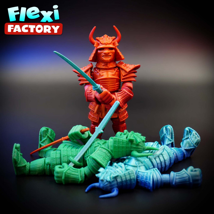 3D Printable Flexi Factory Samurai by Flexi Factory