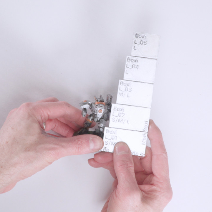 3D Printable Modi Boxi size gauges by Mod Innovations