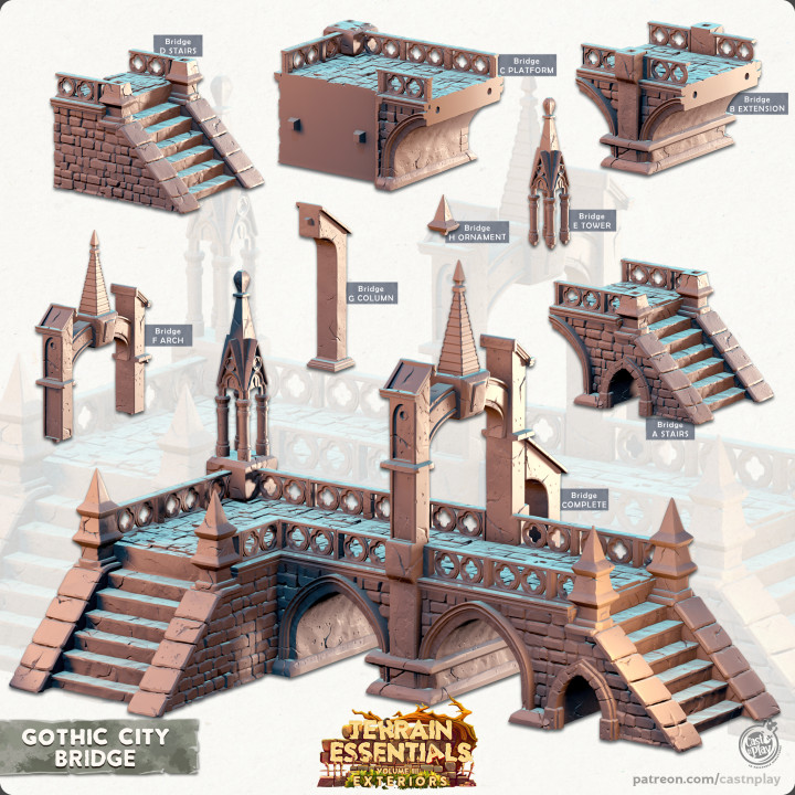 3D Printable Gothic City Set (Pre-Supported) - Terrain Essentials ...