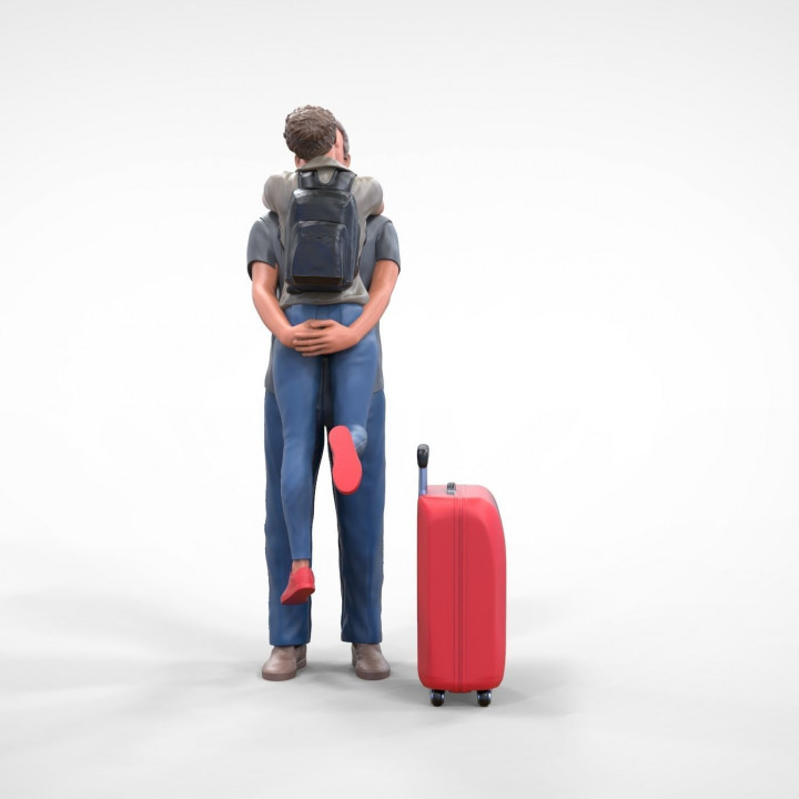 3D Printable A couple saying goodbye at the station 3D print model by ...