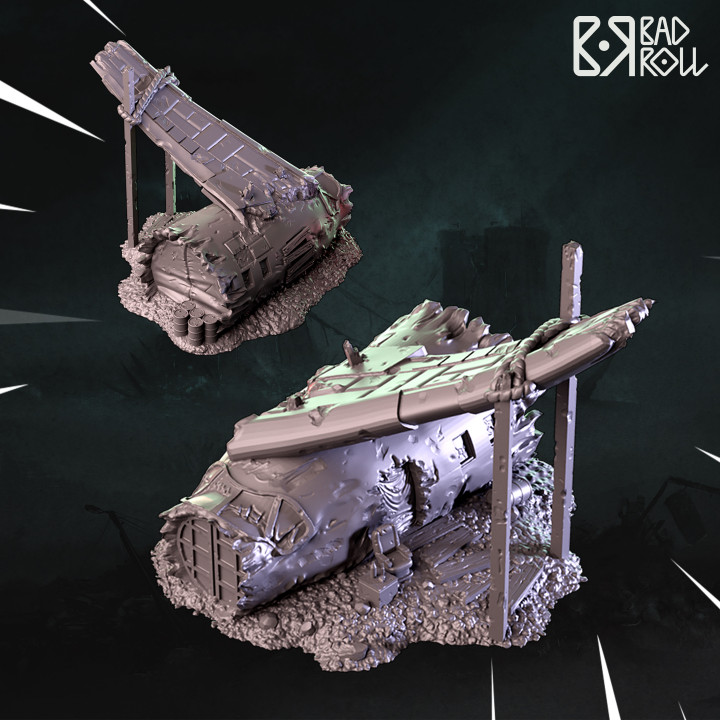 3D Printable Plane wasteland shelter by Bad Roll Games
