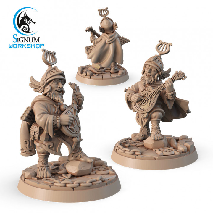 3D Printable Hobbit Bard with Lute by Signum Workshop