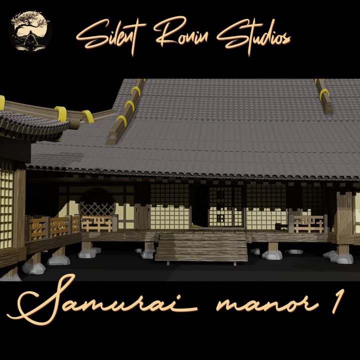 3D Printable Japanese Samurai Manor #1 (incl. fence, shrine, well and ...