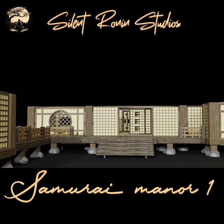 3D Printable Japanese Samurai Manor #1 (incl. fence, shrine, well and ...