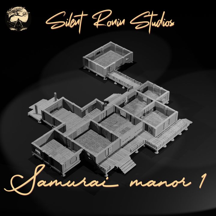 3D Printable Japanese Samurai Manor #1 (incl. fence, shrine, well and ...