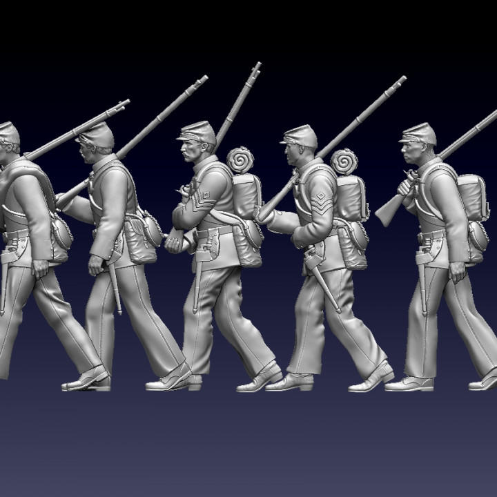 3D Printable union soldiers acw by 3Dimontis