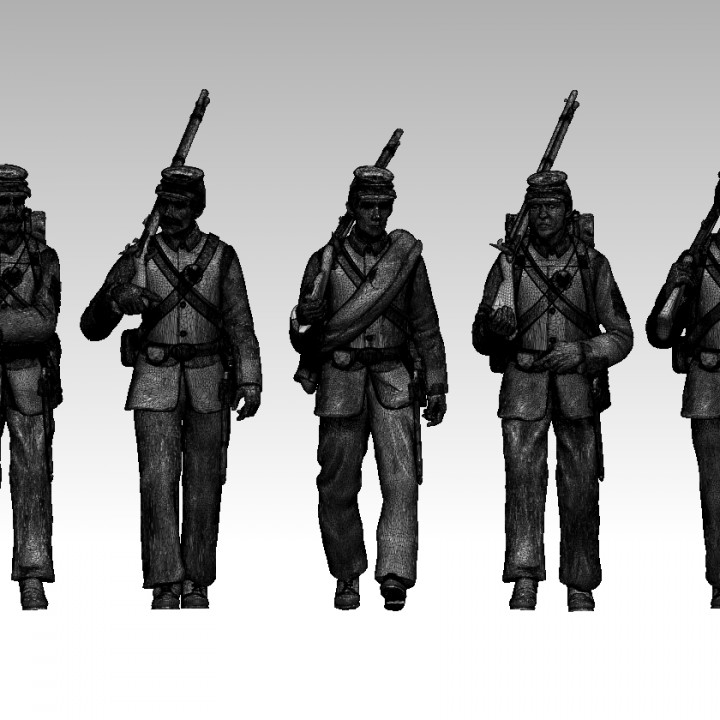 3D Printable union soldiers acw by 3Dimontis