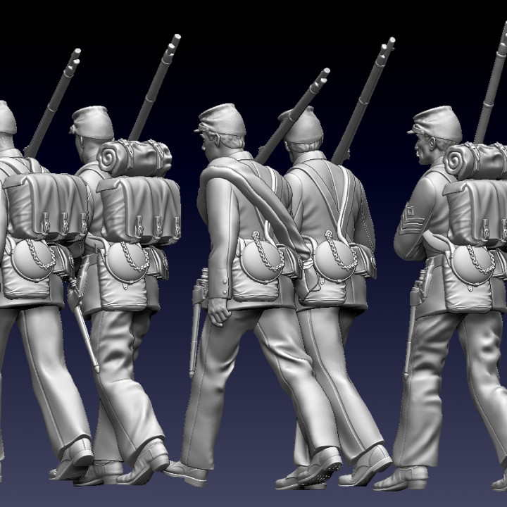 3D Printable union soldiers acw by 3Dimontis