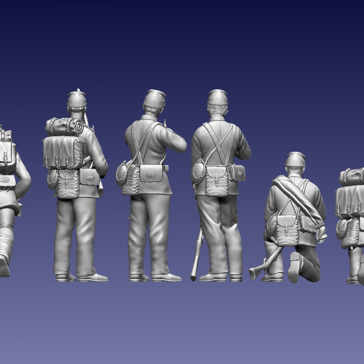 3D Printable union infantry soldiers acw by Dmitrii Tishchenkov