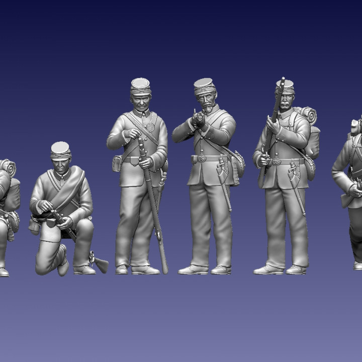 3D Printable union infantry soldiers acw by Dmitry Tishchenkov