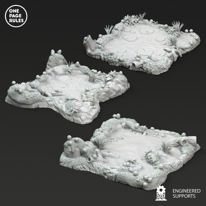 3D Printable Forest Area Terrain by One Page Rules