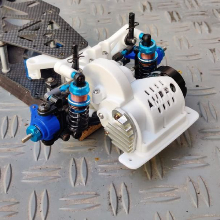 3D Printable Tamiya FF01 Front Gearbox/Bulkead by AMPro Engineering