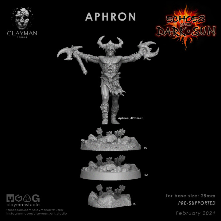 3D Printable Aphron 32mm by Clayman Studio