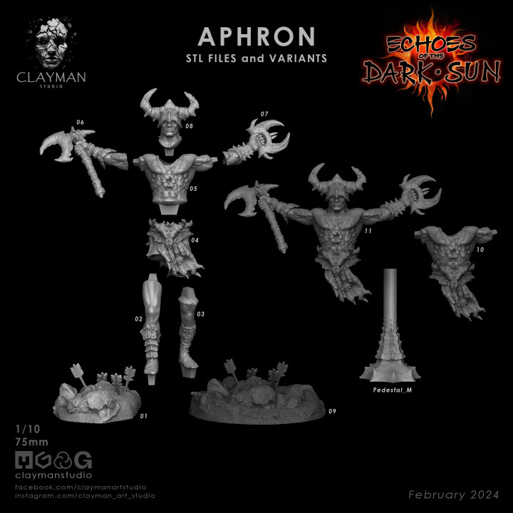 3D Printable Aphron - 32mm - 75mm - 1/10 by Clayman Studio