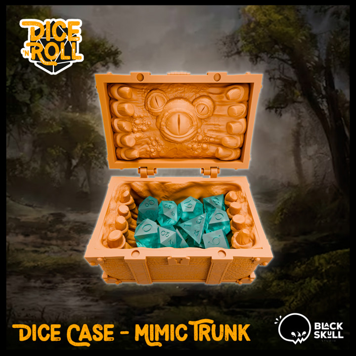 3D Printable Dice Case & Miniature - Mimic Trunk by Black Skull Studio