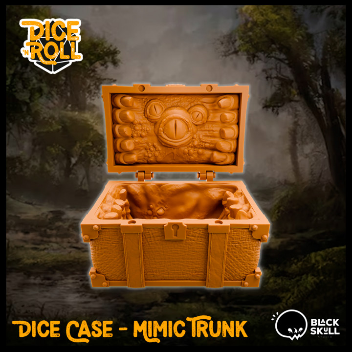 3D Printable Dice Case & Miniature - Mimic Trunk by Black Skull Studio
