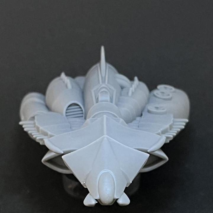 3D Printable LOST CLAN SKULL HUNTER SCOUT SHIP by PAPSIKELS MINIATURES