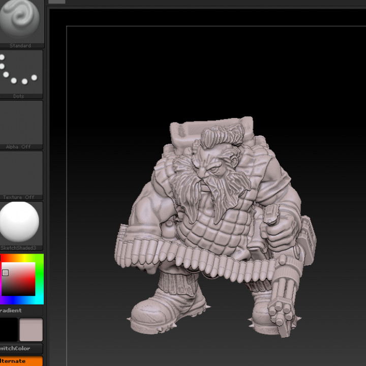 3D Printable MODERN DWARF FIGHTER railgun 2 by 3DImperium