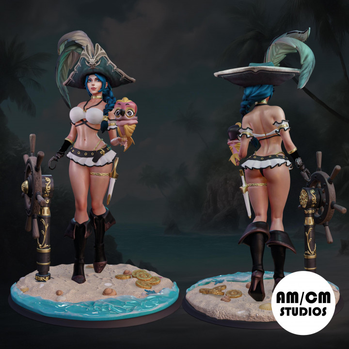 3D Printable Aurora Goldheart Pin-Up (Personal use) by AMCM Studios