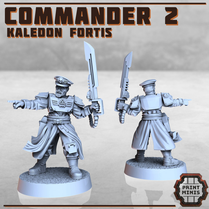 3D Printable Commander Kit - Kaledon Fortis by Print Minis