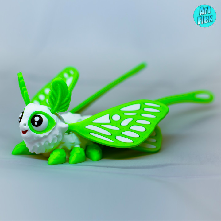 3D Printable Flexi Luna Moth by ArtFlex