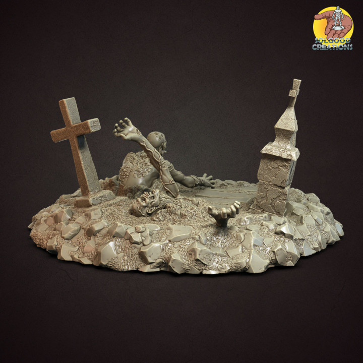 3D Printable Zombie With Base 01 by SolGood Creations
