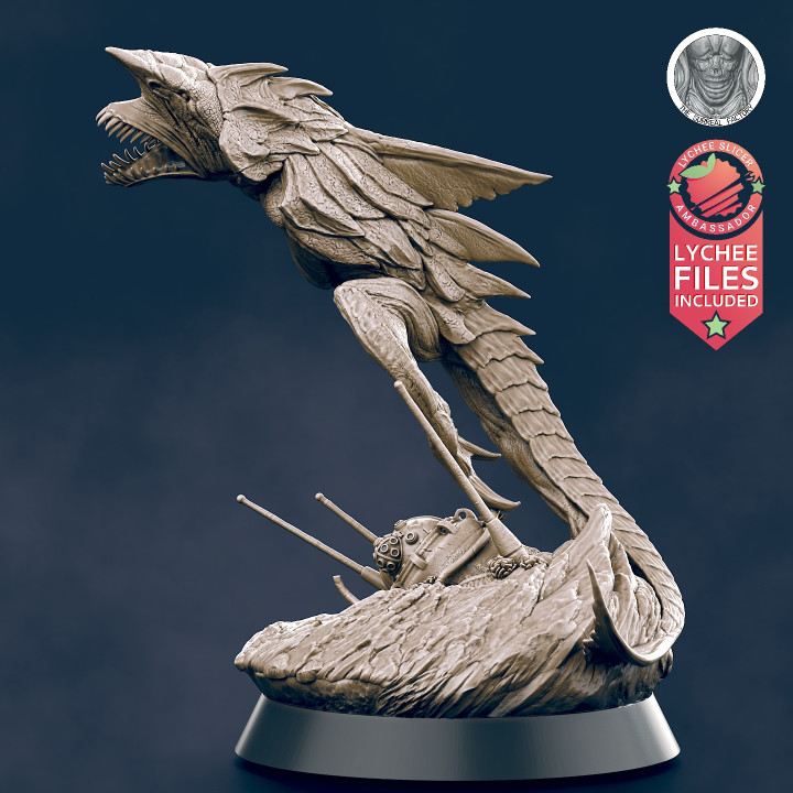 3D Printable Demon Shark Sea Monster by TheSurrealFactory