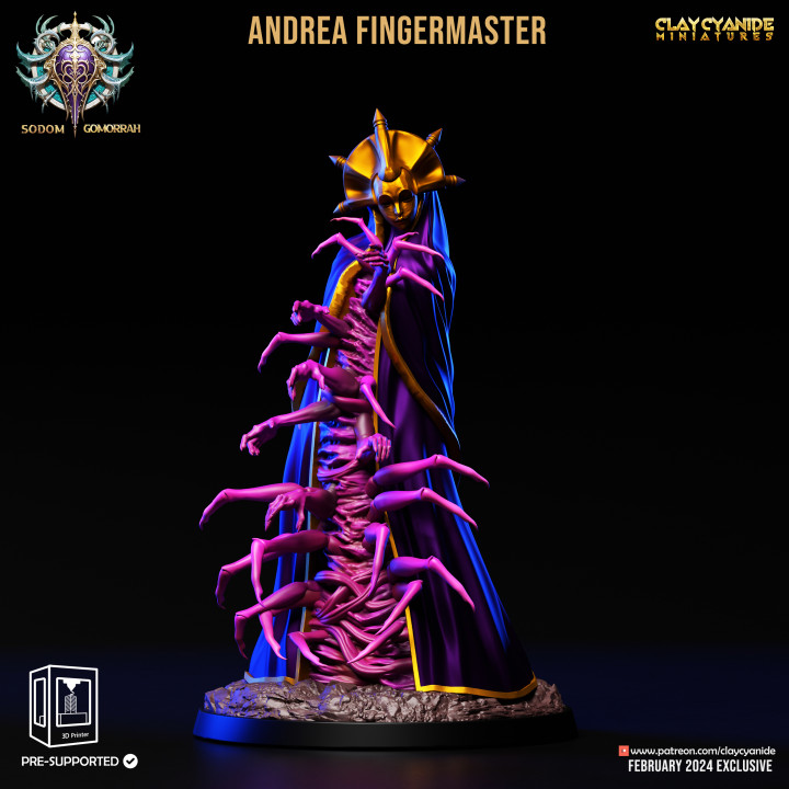 3D Printable Andrea Fingermaster by Clay Cyanide Miniatures