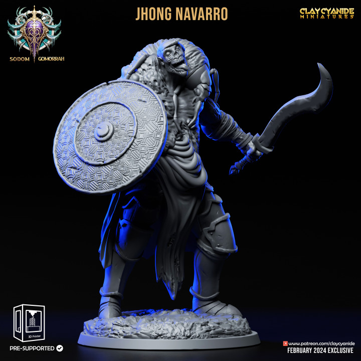 3D Printable Jhong Navarro by Clay Cyanide Miniatures