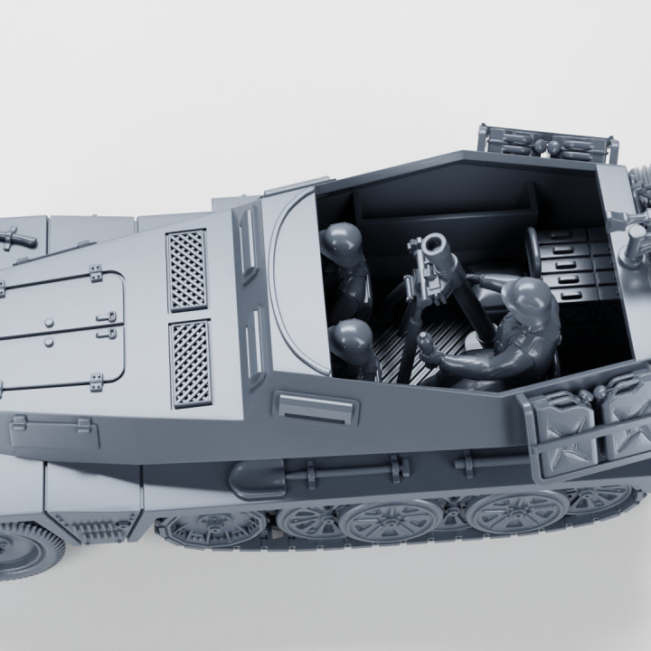 3D Printable Half-track Sd.Kfz.250/7 - 8cm Granatwerfer (mortar carrier ...