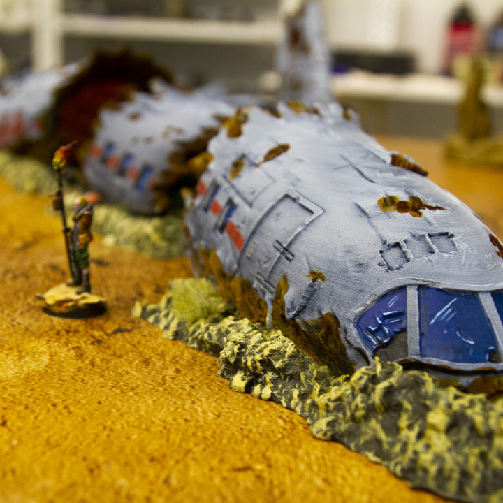 3D Printable Crashed Plane Pack by Bad Roll Games