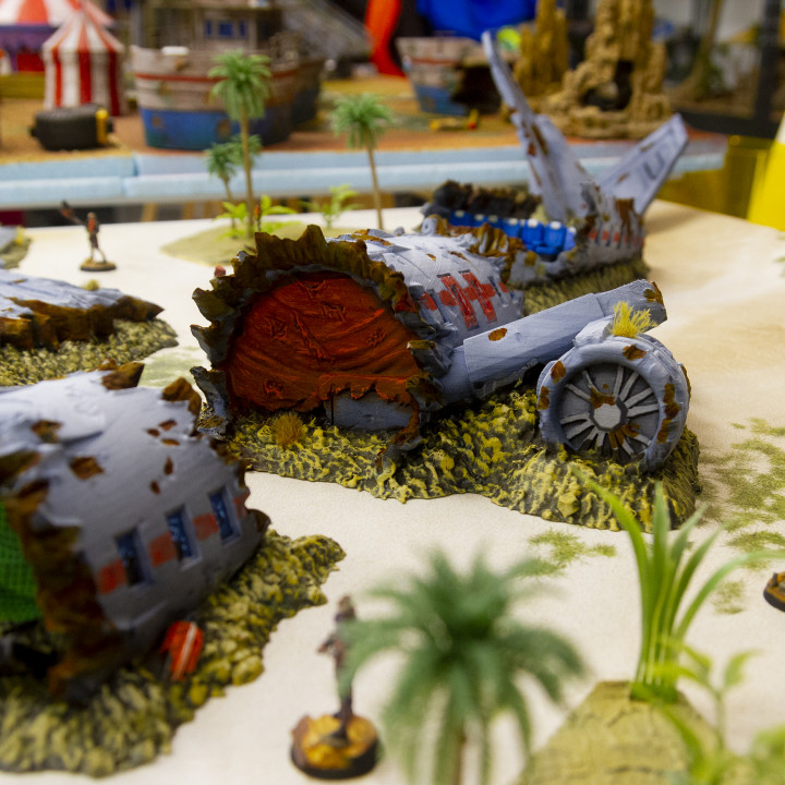 3D Printable Crashed Plane Pack by Bad Roll Games