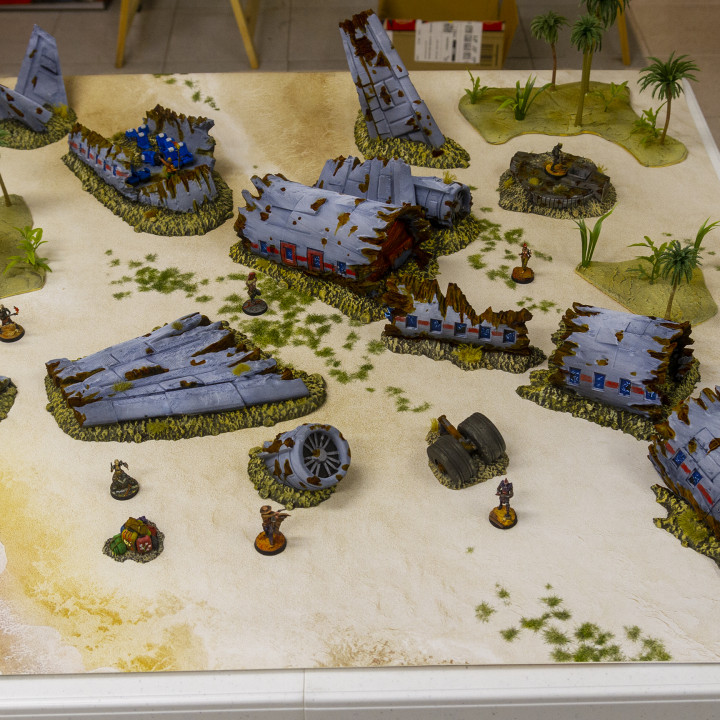 3D Printable Crashed Plane Pack by Bad Roll Games