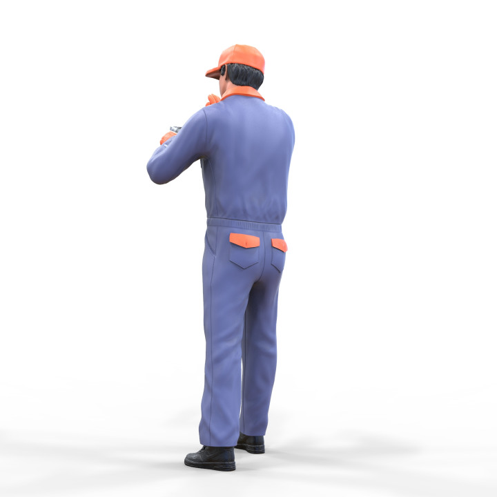 3D Printable N3 MECHANIC CREW WORKING UNDER A CAR OR CONSTRUCTION ...