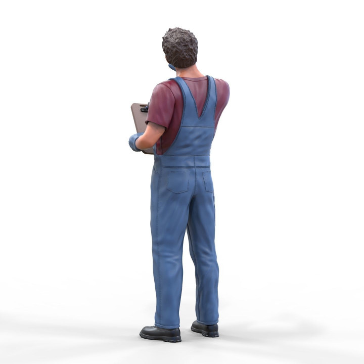 3D Printable N4 Mechanic Crew working under a car or construction ...