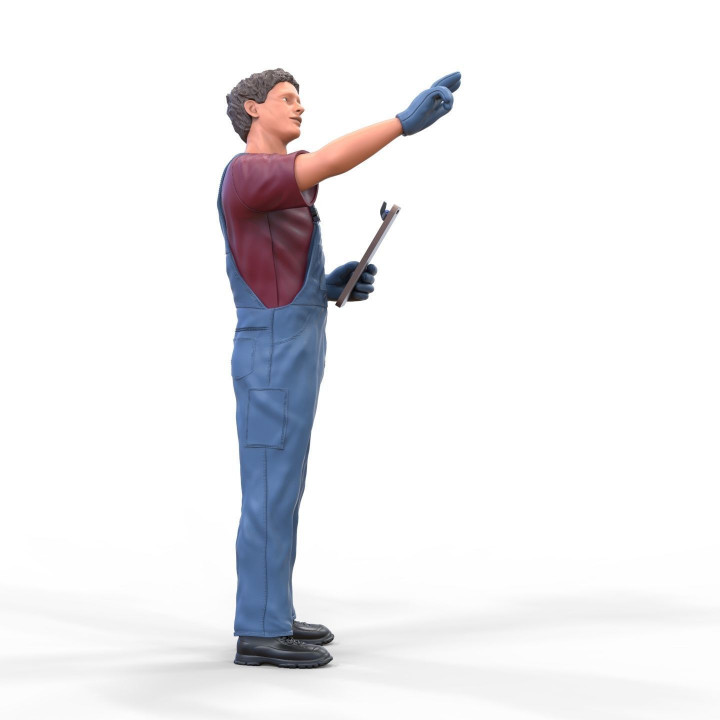 3D Printable N4 Mechanic Crew working under a car or construction ...