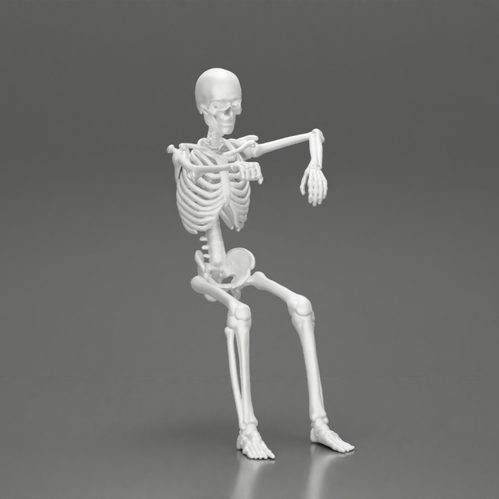3D Printable Skeleton with arm on window driving the car by 3DGeschaft ...