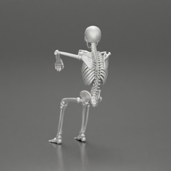 3D Printable Skeleton with arm on window driving the car by 3DGeschaft ...