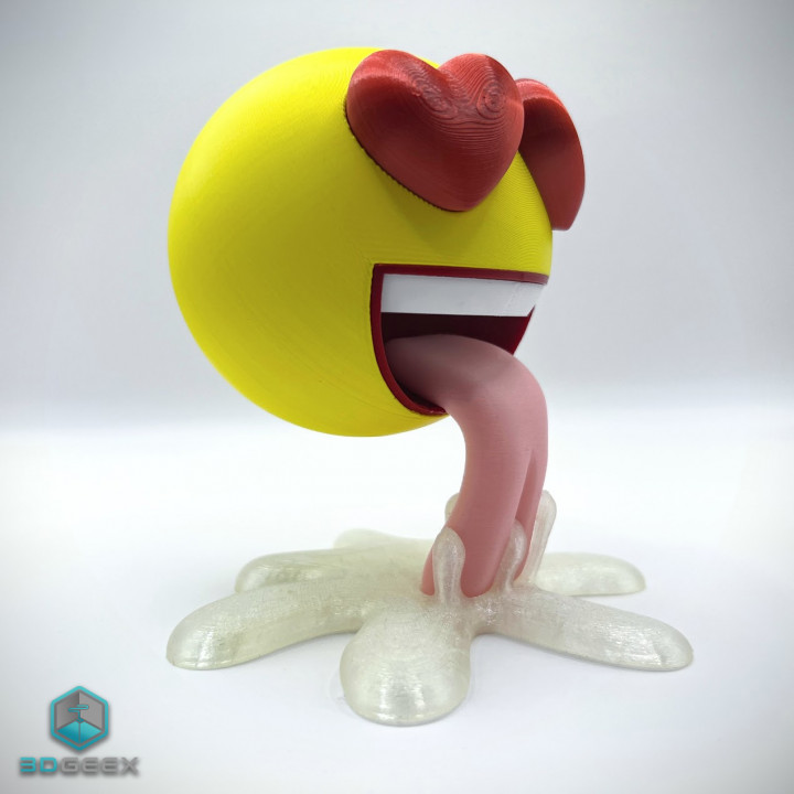 3D Printable Drooling Love Emoji Pencil Holder by 3DGeex