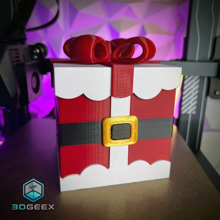 3D Printable Santa's Gift Box by 3DGeex