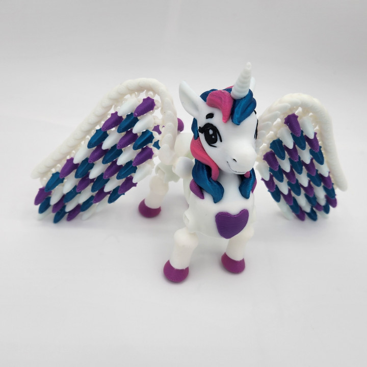 3D Printable Cute Flexi Unicorn Baby by Fillifuu