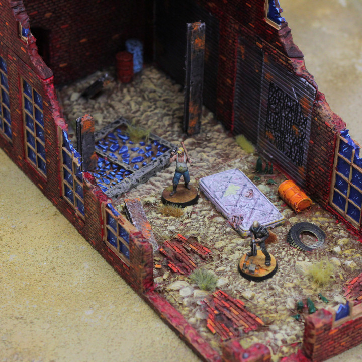 3D Printable Ruined Factory by Bad Roll Games