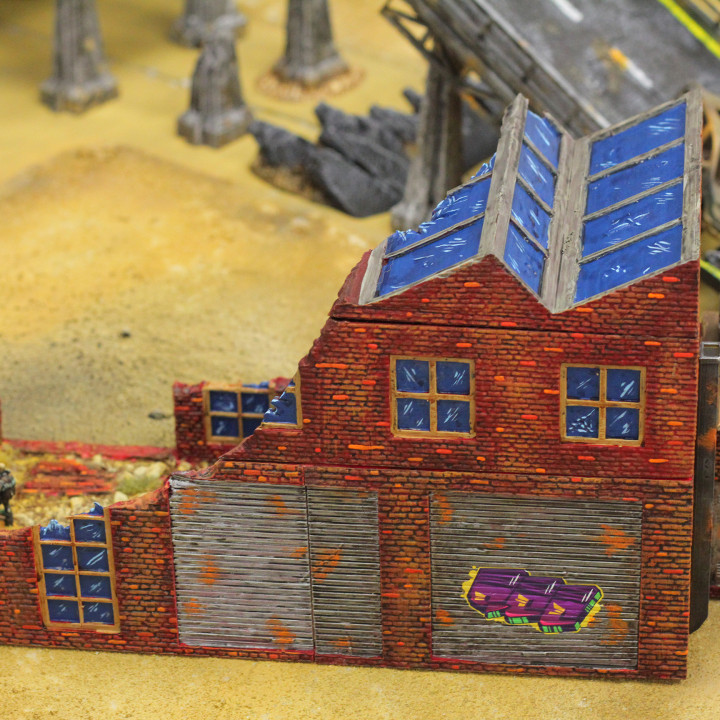 3D Printable Ruined Factory by Bad Roll Games
