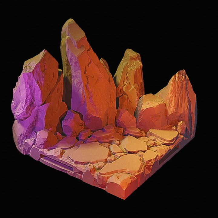 3D Printable Sample TIles Modular Cave for RPG by My Dungeon