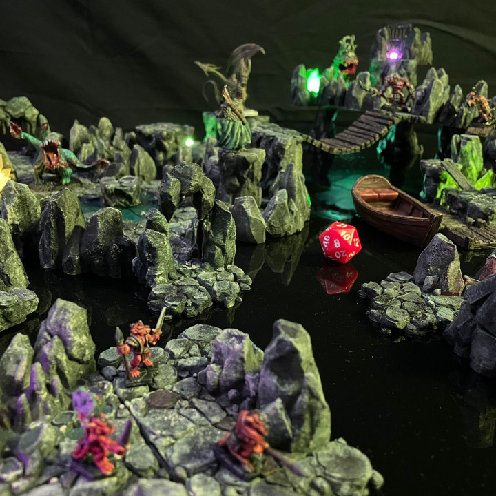 3D Printable Sample TIles Modular Cave for RPG by My Dungeon