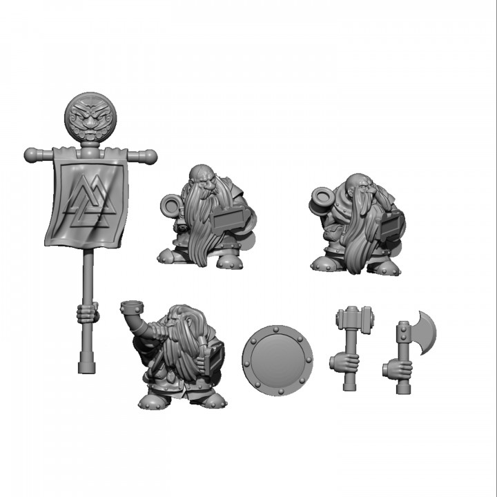 3D Printable CG Clan Dwarves by MOMminiatures
