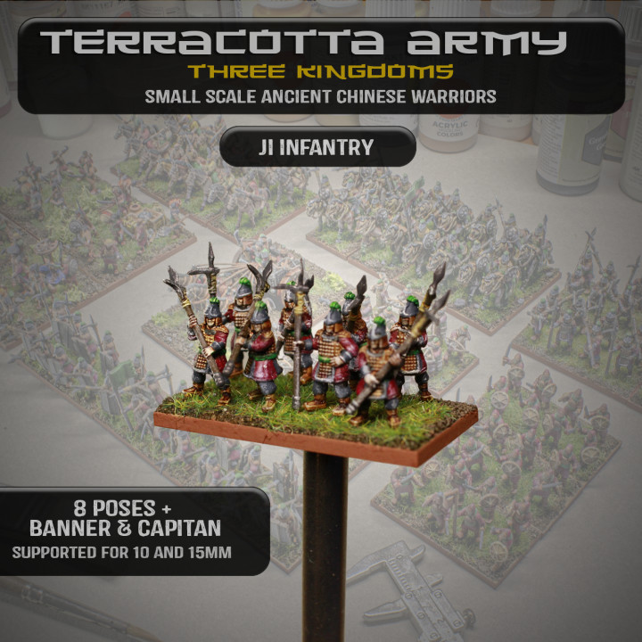 3D Printable Terracotta Army - Three Kingdoms by The Gip